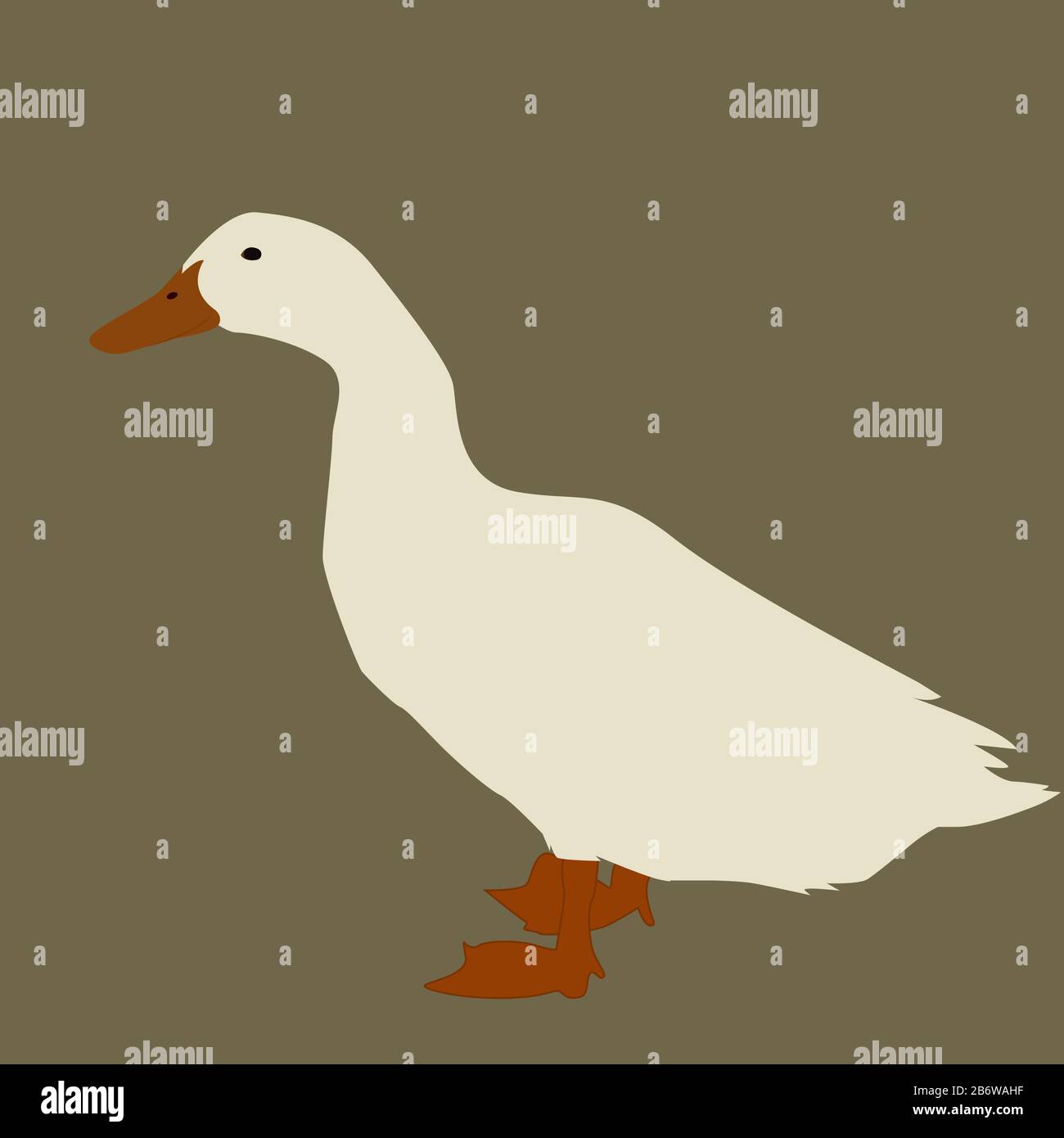 White goose, illustration, vector on white background Stock Vector ...