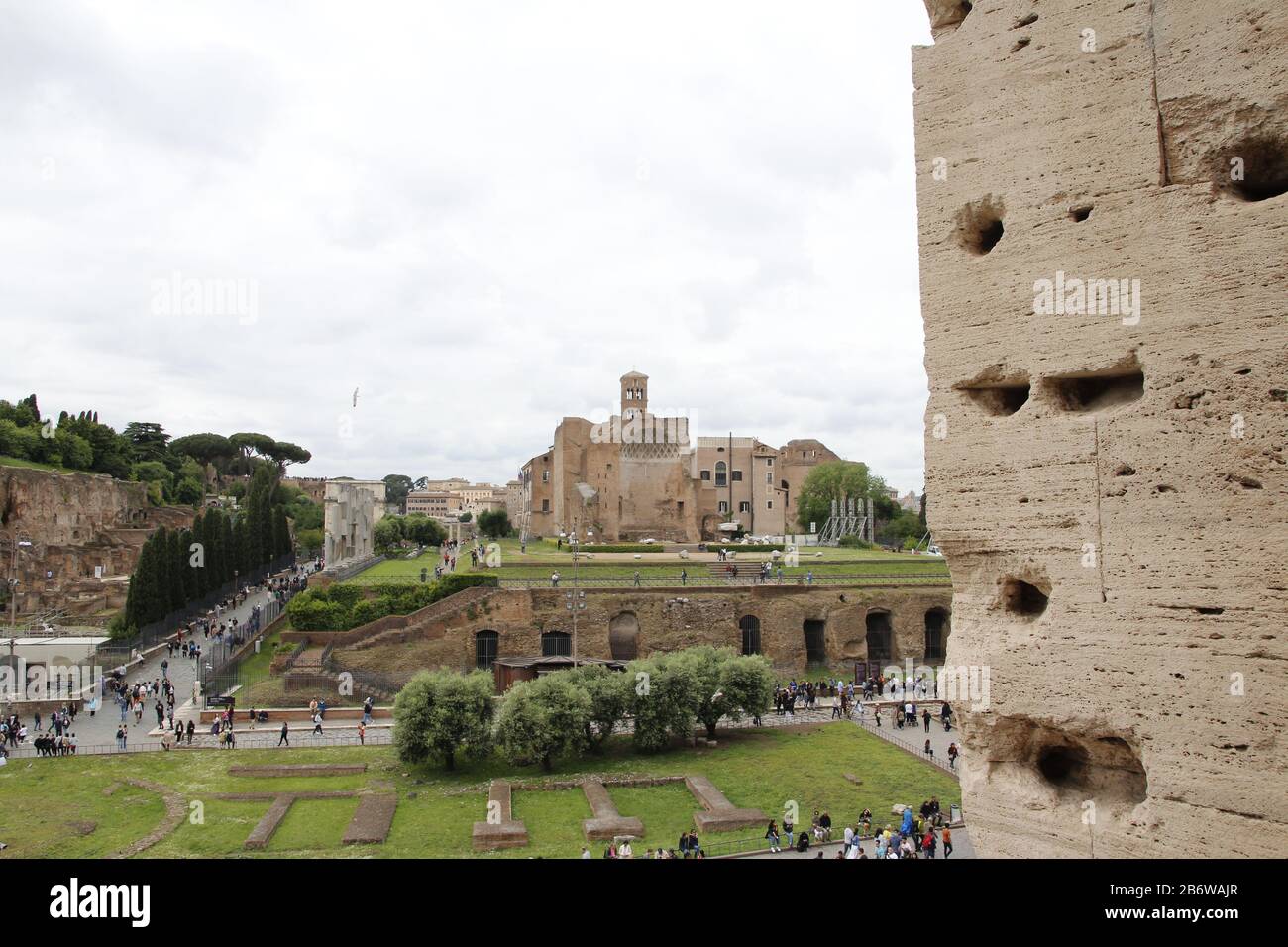 Entrance for Roman Forum near the Colosseum in Rome, Italy Stock Photo ...
