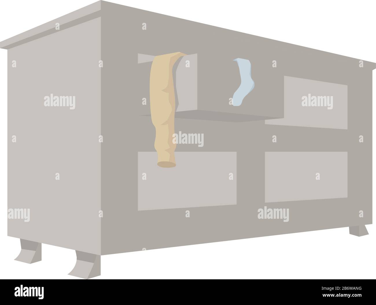 Clothes white cupboard bedroom Stock Vector Images - Alamy