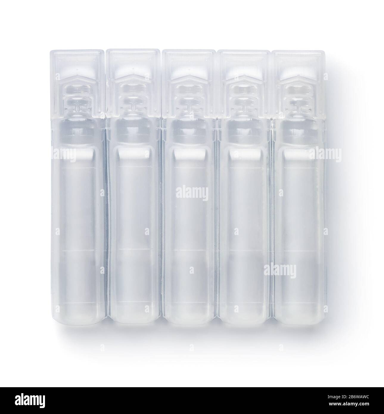 Front view of blank plastic ampules pack isolated on white Stock Photo ...