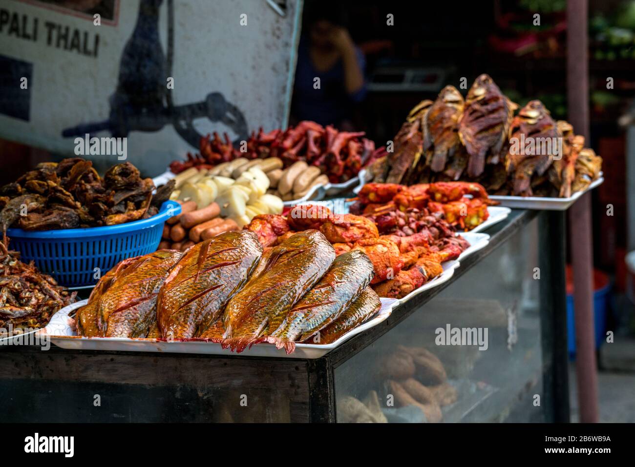 Street food on the streets of Pokhara, Nepal Stock Photo - Alamy