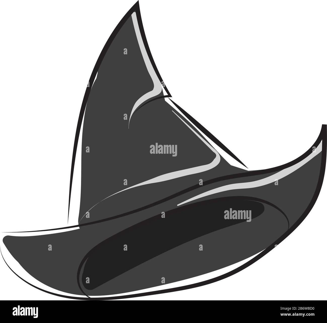 Witch hat, illustration, vector on white background Stock Vector Image ...