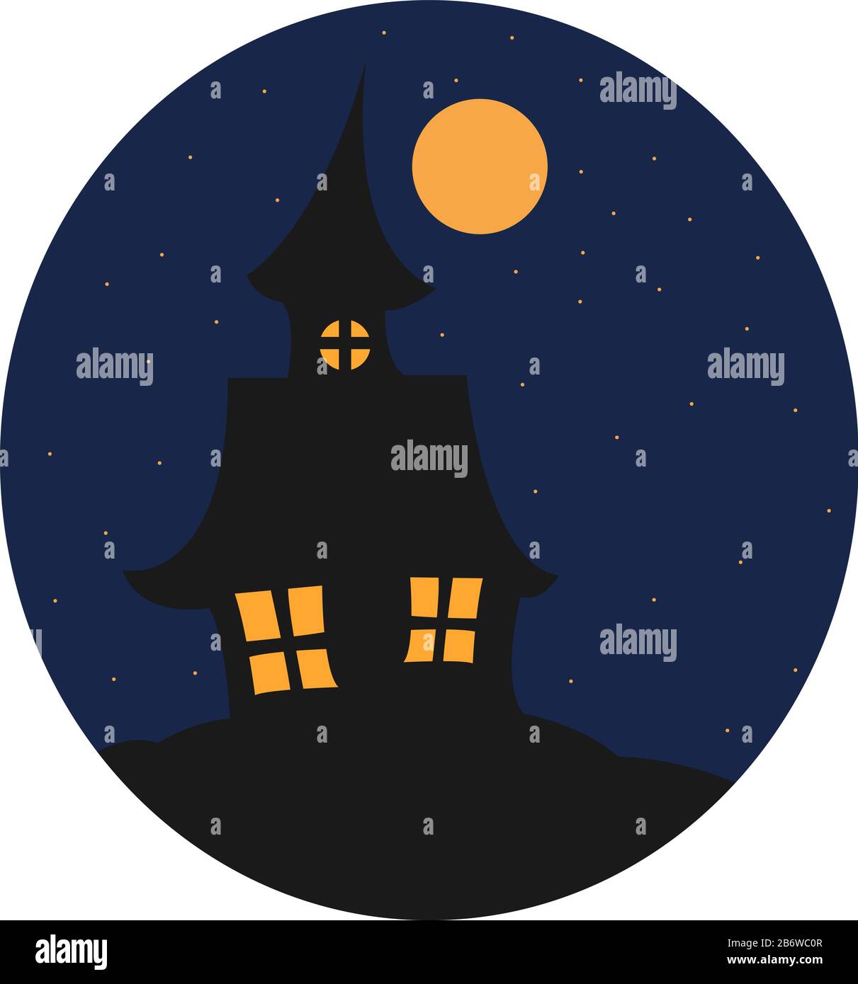 Dark night castle Cut Out Stock Images & Pictures - Alamy