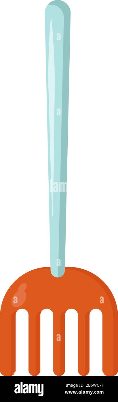 Garden fork, illustration, vector on white background Stock Vector ...