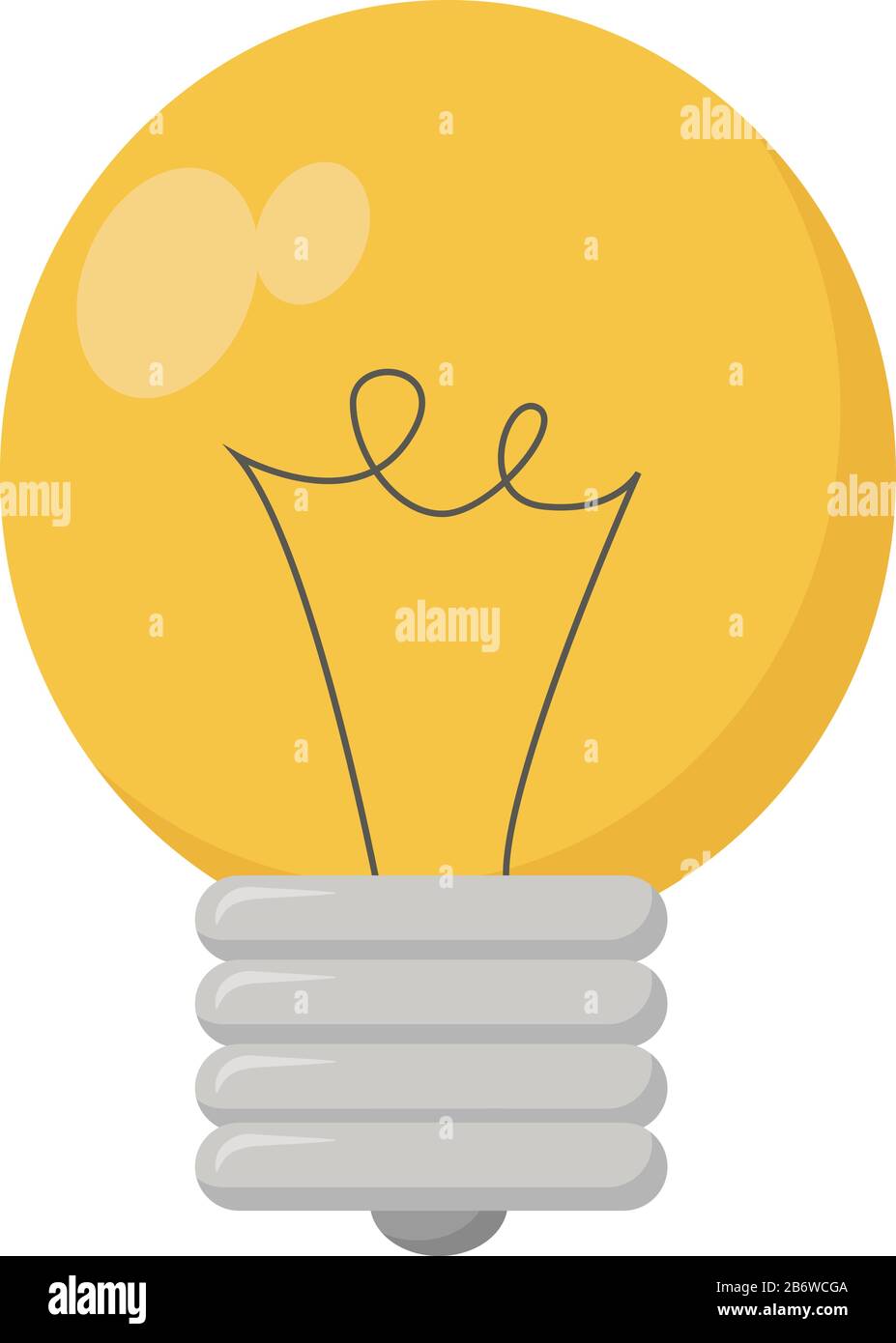Light bulb, illustration, vector on white background Stock Vector Image ...