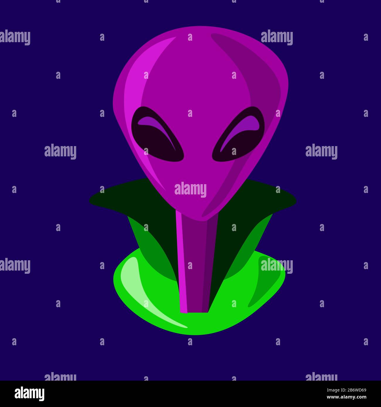 Purple NLO, illustration, vector on white background Stock Vector Image ...