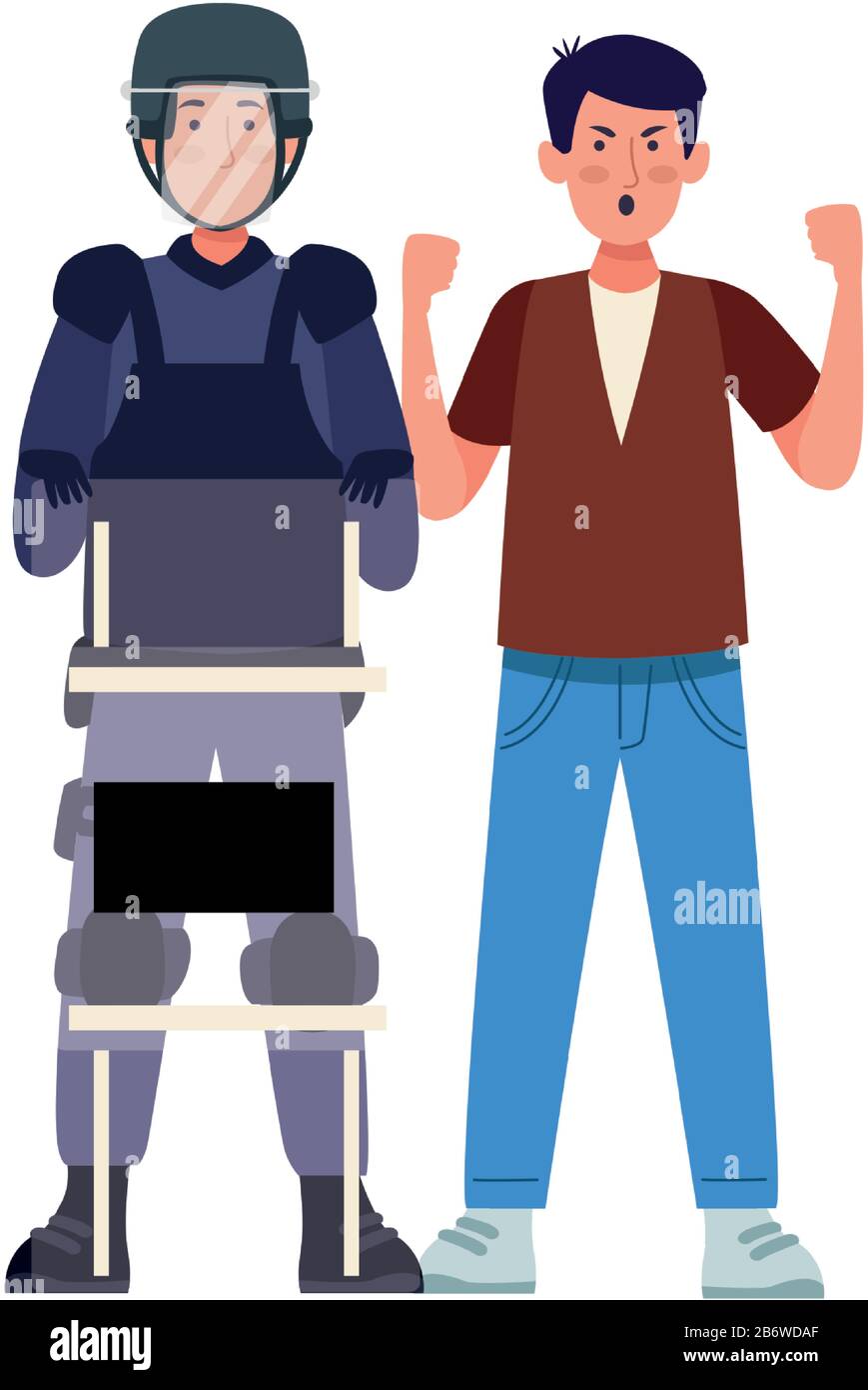 Riot police officer weapon Stock Vector Images - Alamy