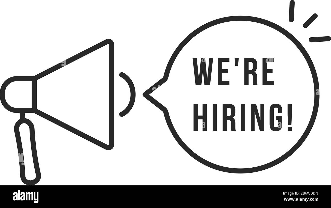 Media megaphone icon outline Black and White Stock Photos & Images - Alamy