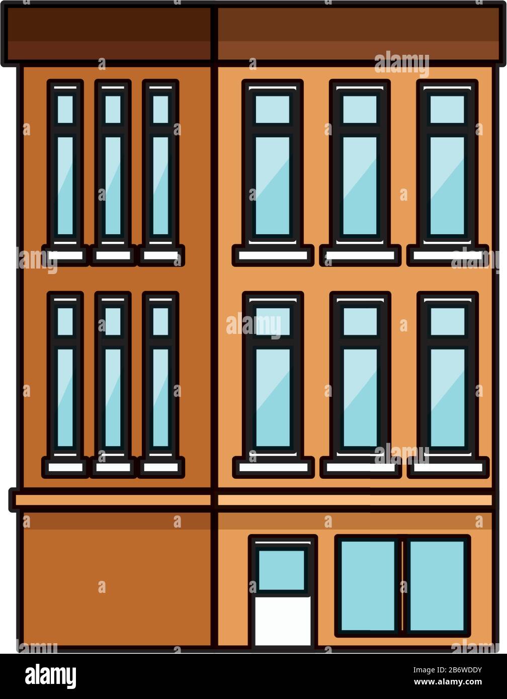 building with windows isolated icon Stock Vector Image & Art - Alamy