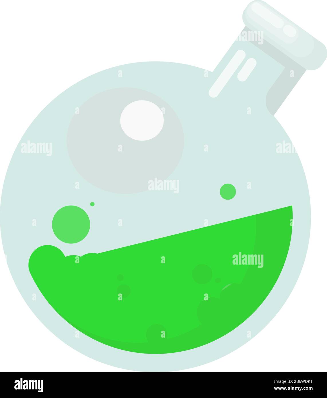 Opened flask, illustration, vector on white background Stock Vector ...