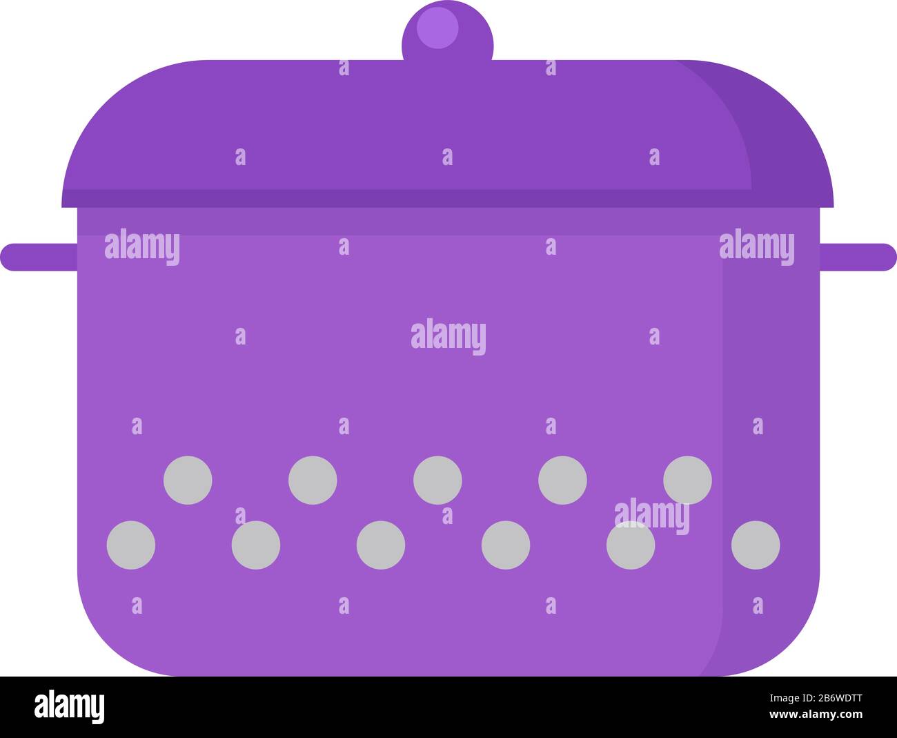 Purple pan, illustration, vector on white background Stock Vector Image ...