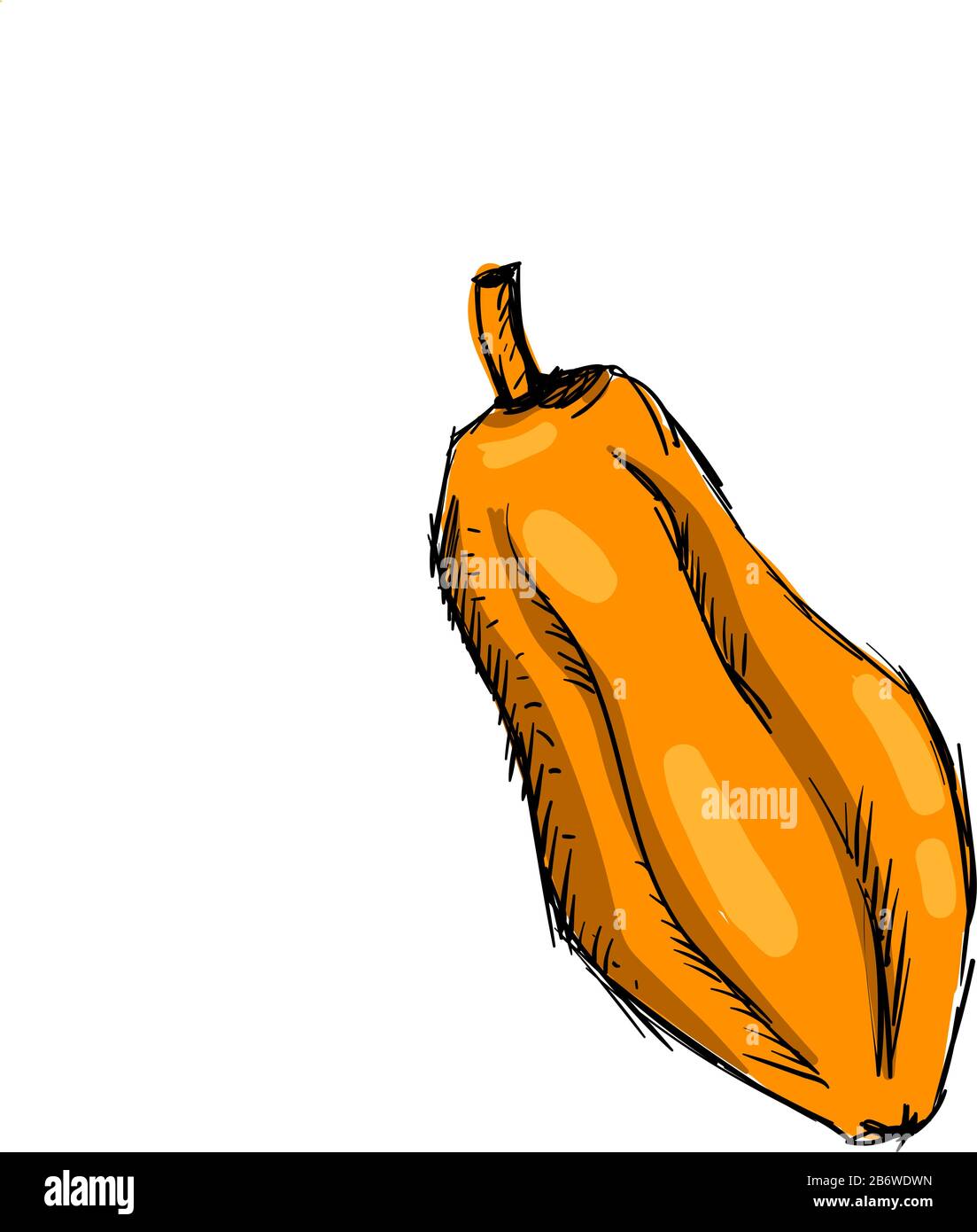 Papaya drawing Cut Out Stock Images & Pictures - Alamy