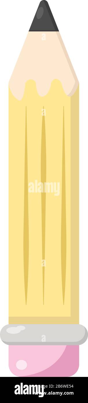 Yellow pencil, illustration, vector on white background Stock Vector ...