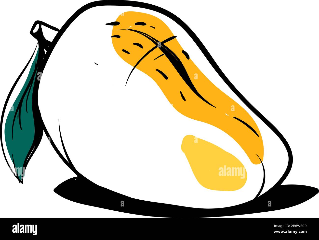 Mango sketch, illustration, vector on white background Stock Vector ...