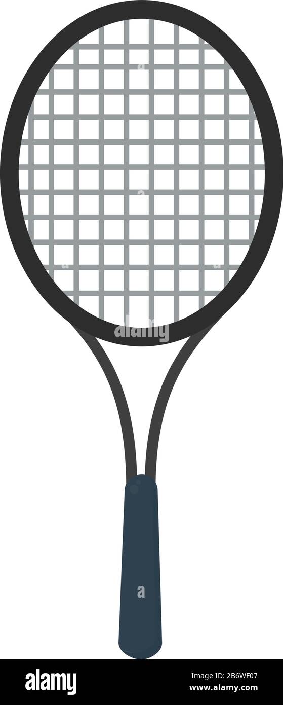 Tennis racket, illustration, vector on white background Stock Vector ...