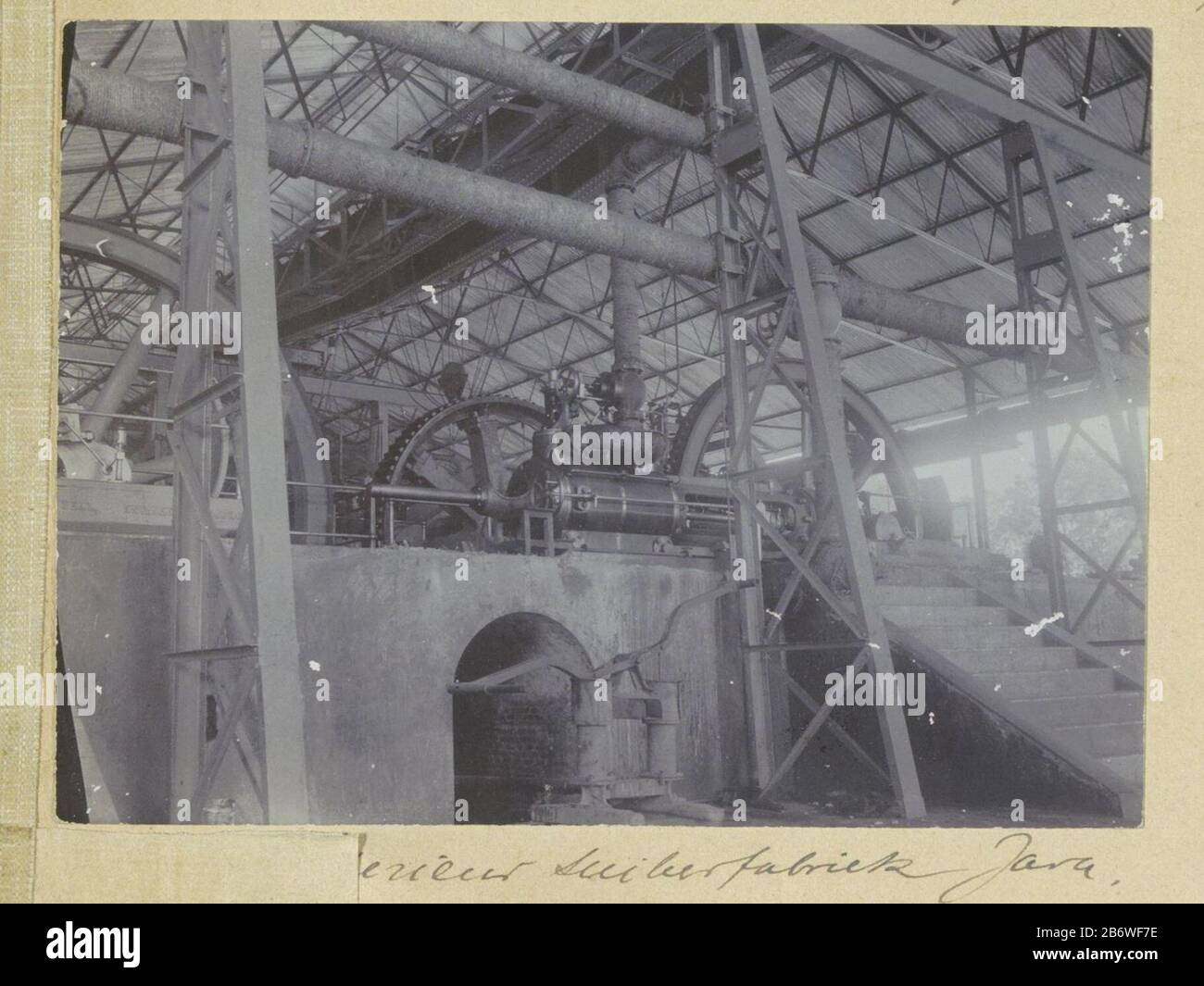 Interieur van een suikerfabriek op Java Part of Family Album with ...