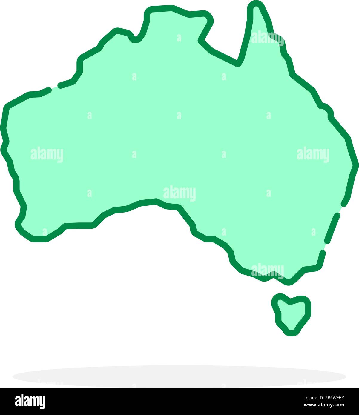 green cartoon thin line australia icon Stock Vector Image & Art - Alamy