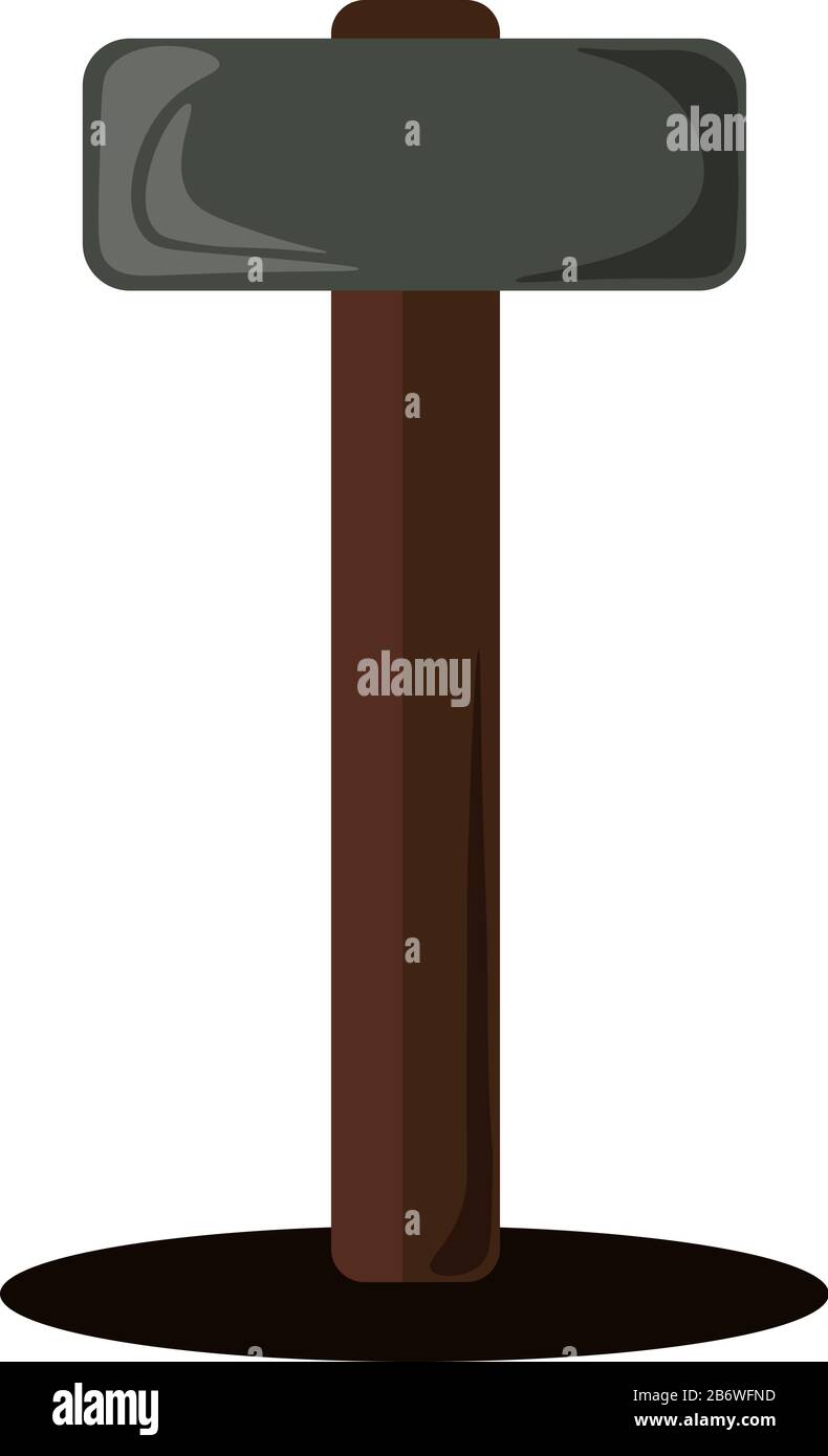Big hammer, illustration, vector on white background Stock Vector Image ...