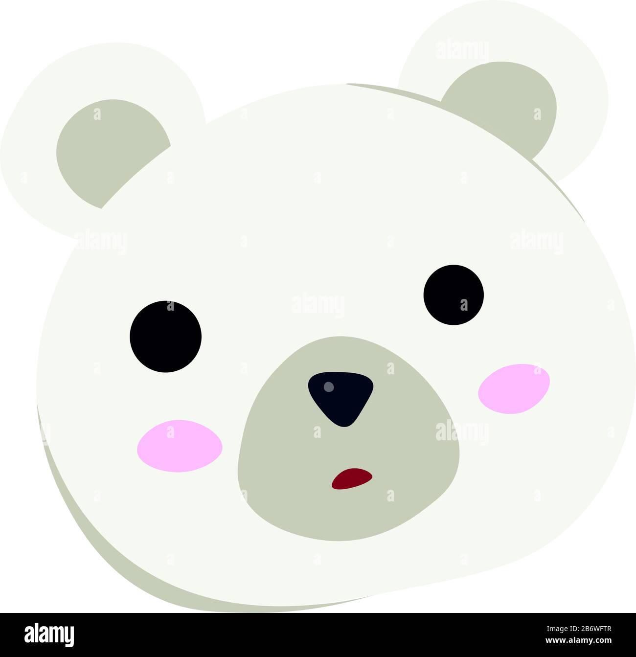 Cute polar bear, illustration, vector on white background Stock Vector ...