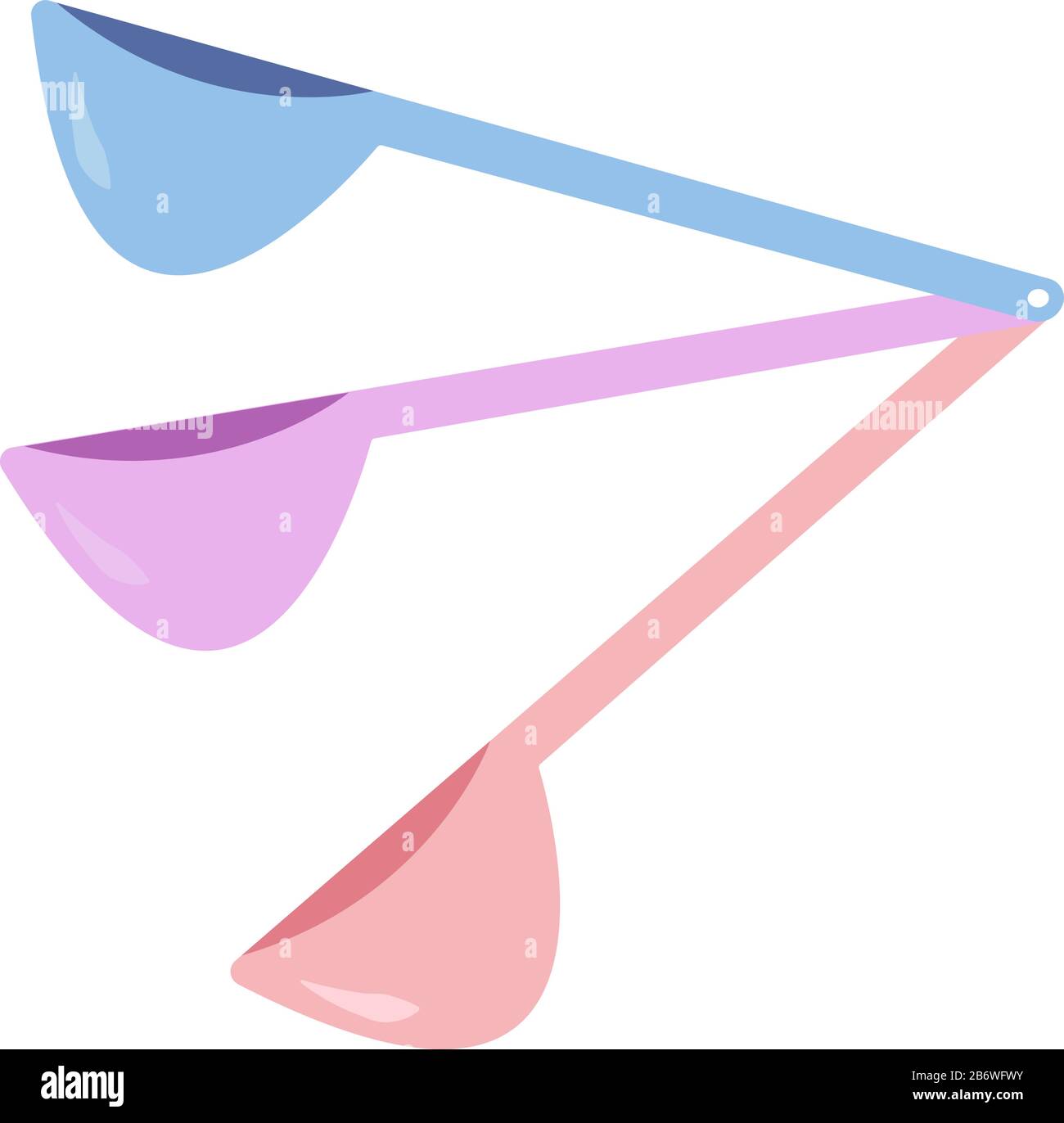Measuring spoons, illustration, vector on white background Stock Vector ...