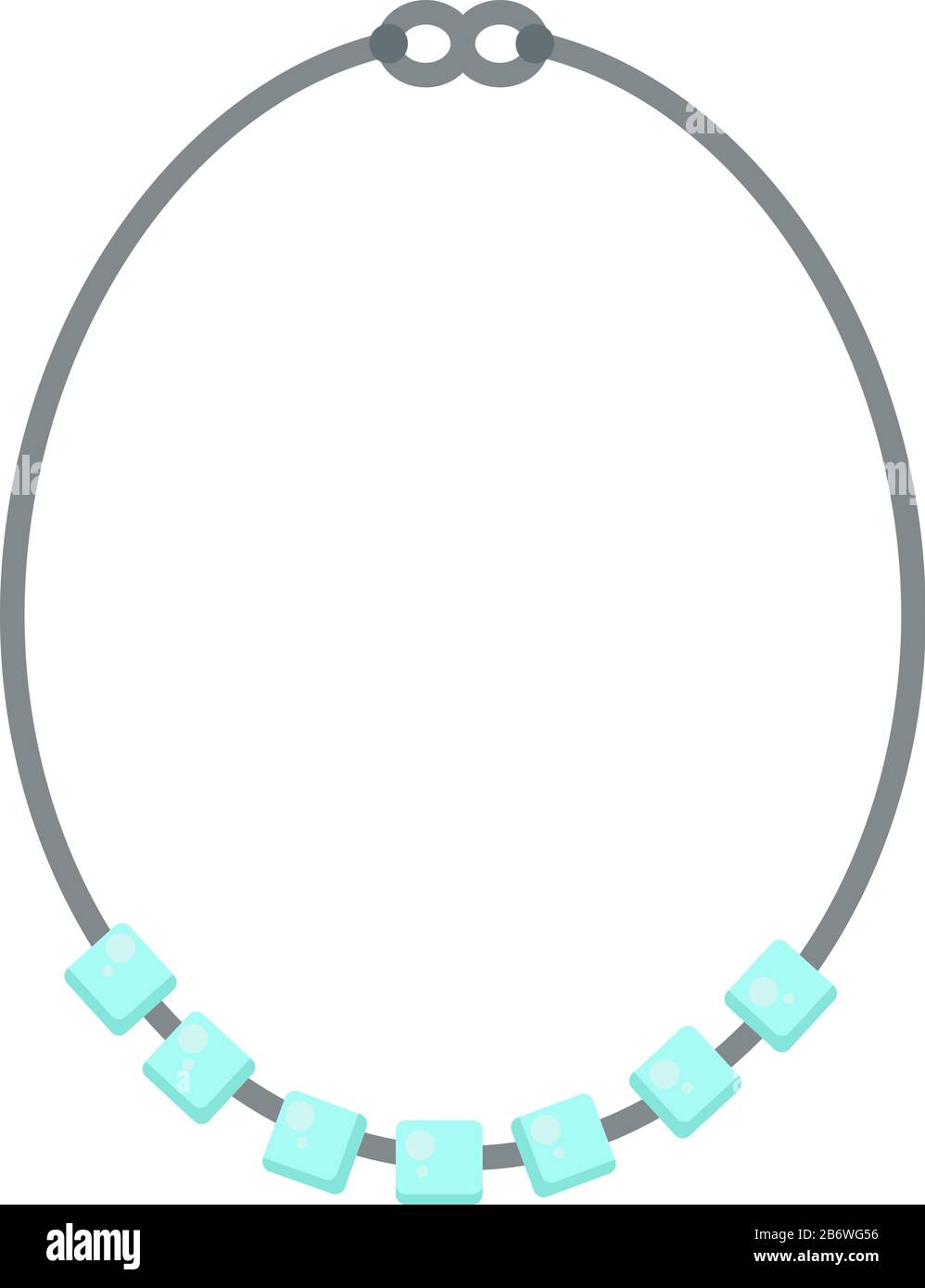 White Bead Necklace Stock Vector Images Alamy