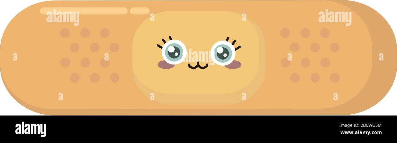 Cute bandage, illustration, vector on white background Stock Vector ...