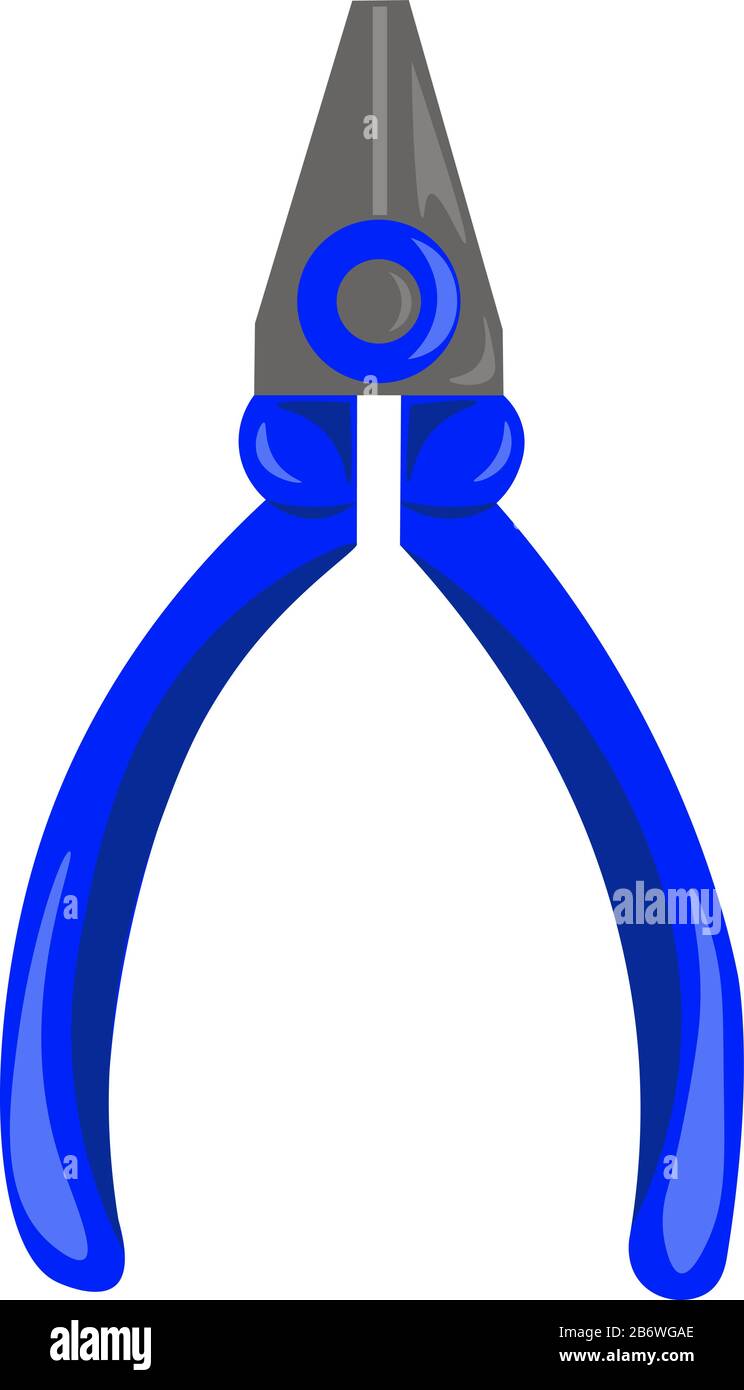 Blue pillars, illustration, vector on white background Stock Vector ...