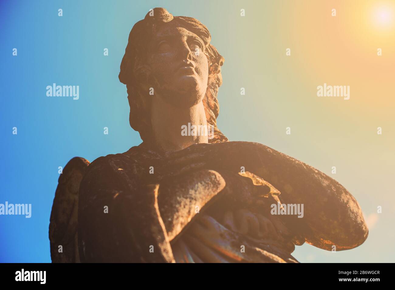 Angel statue. Faith concept. Religion icon Stock Photo - Alamy