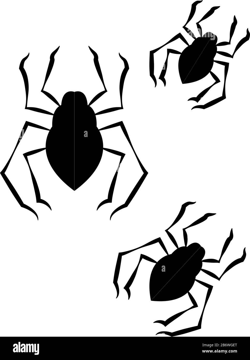 Spiders, illustration, vector on white background Stock Vector Image ...