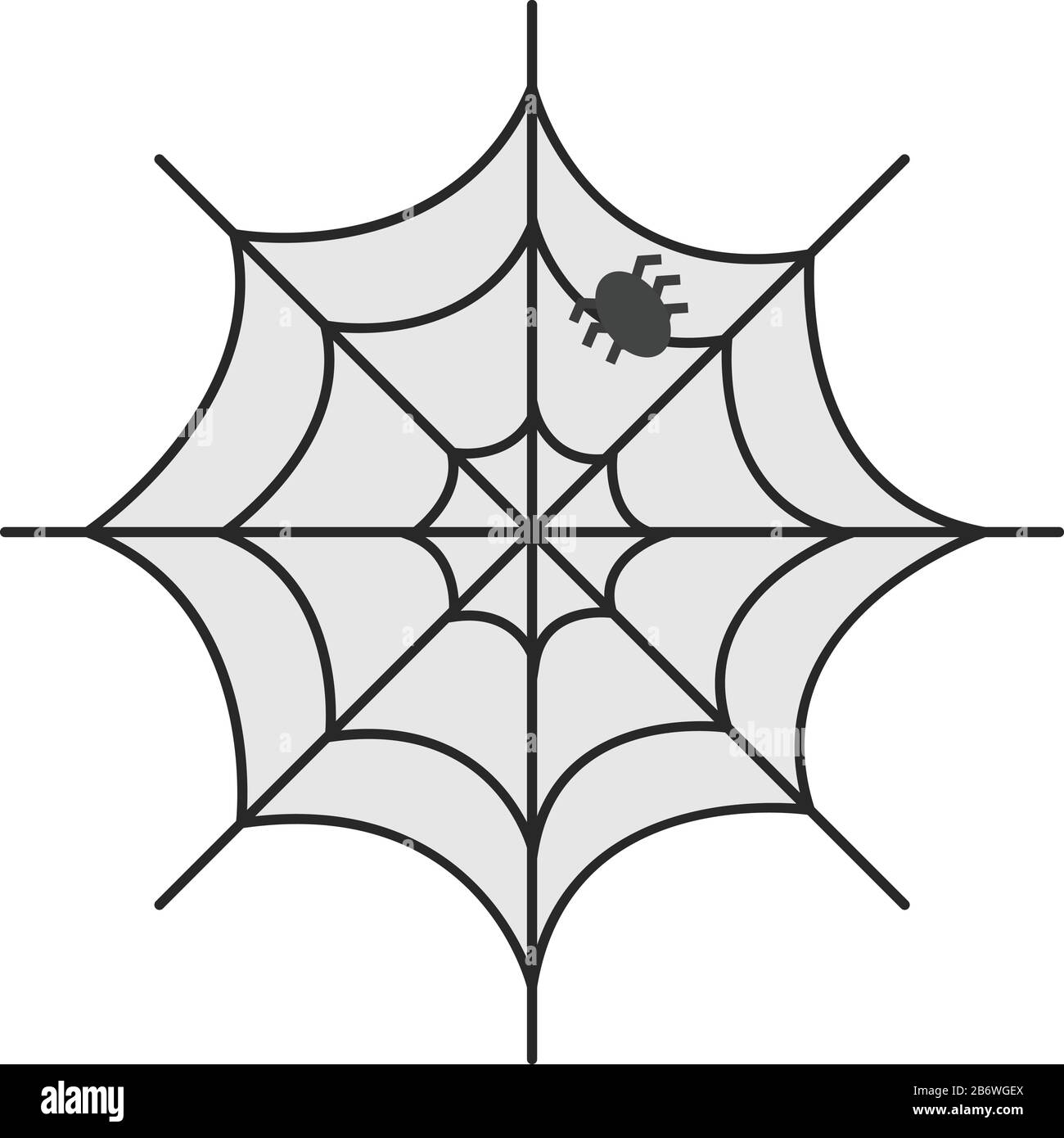 Spider web, illustration, vector on white background Stock Vector Image ...
