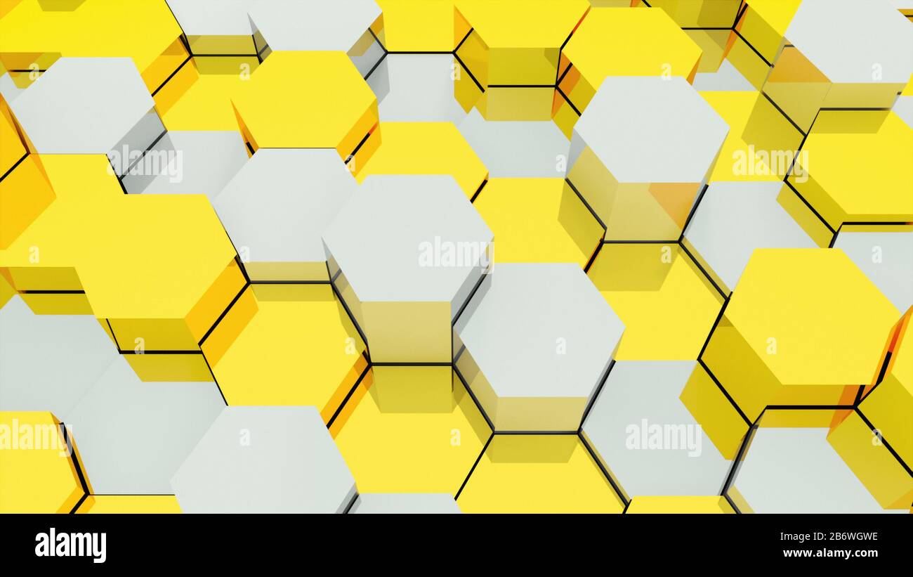 3d rendering of honeycomb background. Computer generated abstract ...