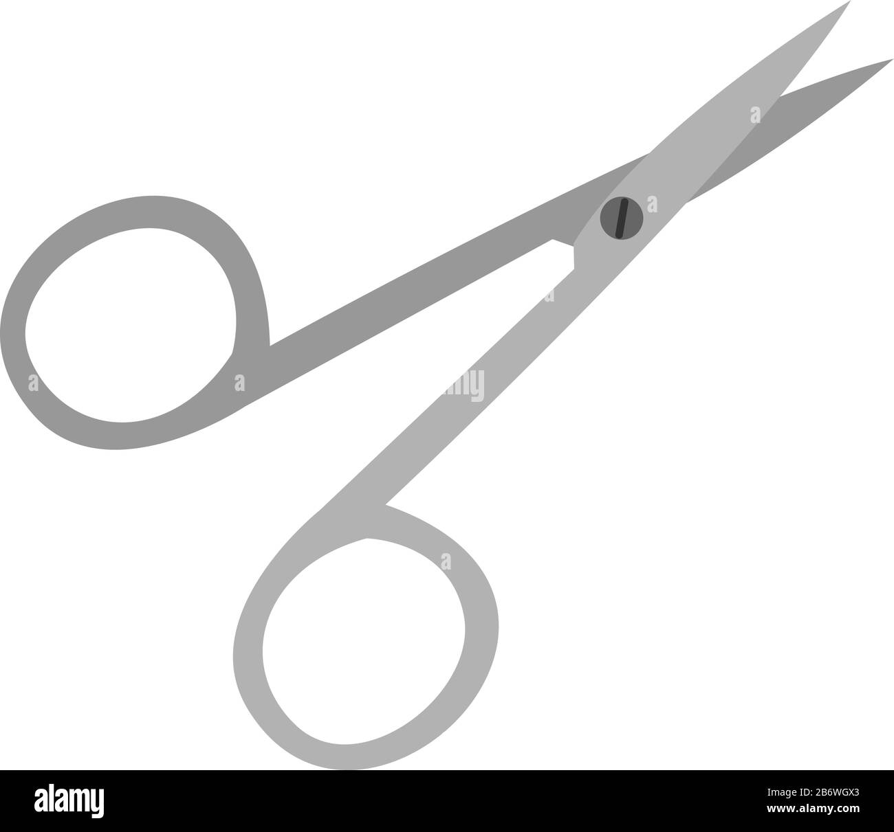 Small scissors, illustration, vector on white background Stock Vector ...
