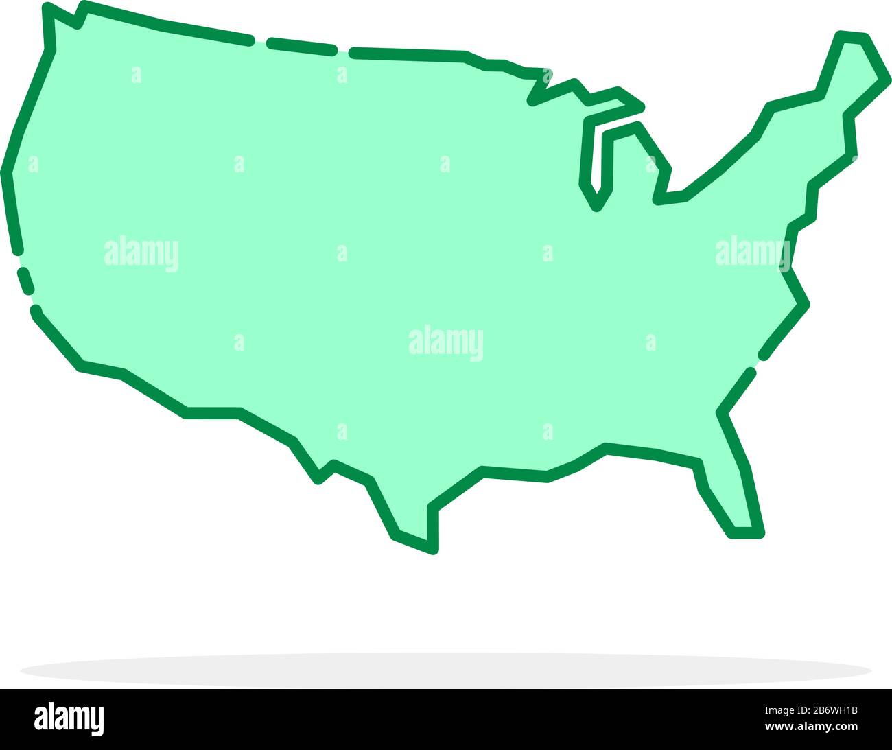green cartoon thin line usa icon Stock Vector Image & Art - Alamy