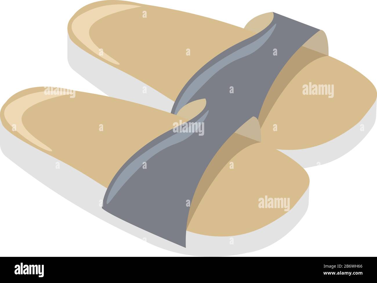 Summer slippers, illustration, vector on white background Stock Vector ...