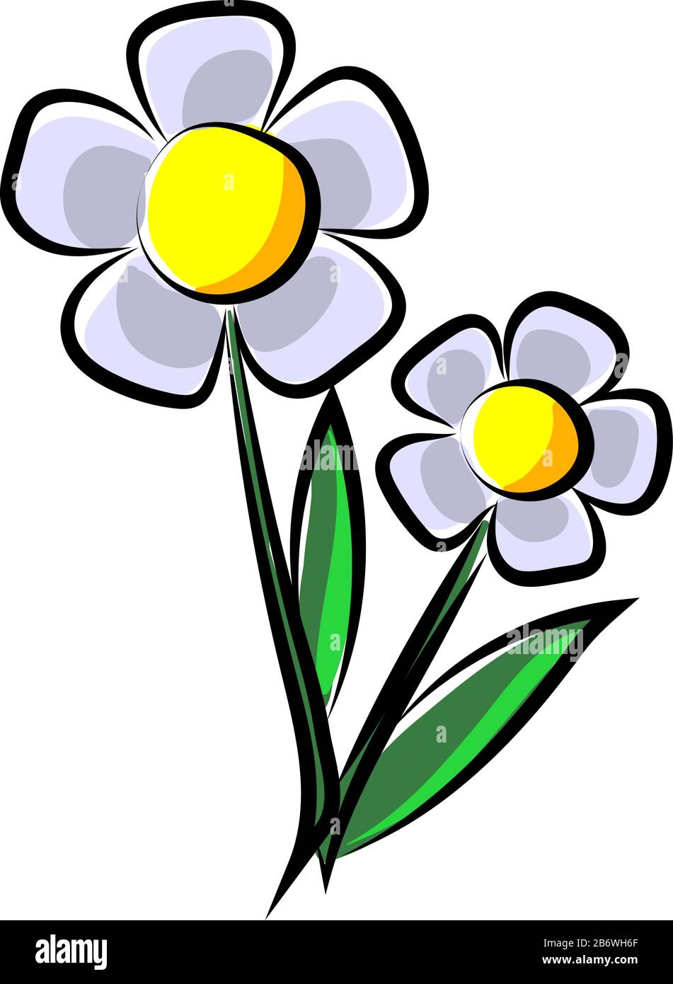 Vector illustration two bouquet hi-res stock photography and images - Alamy