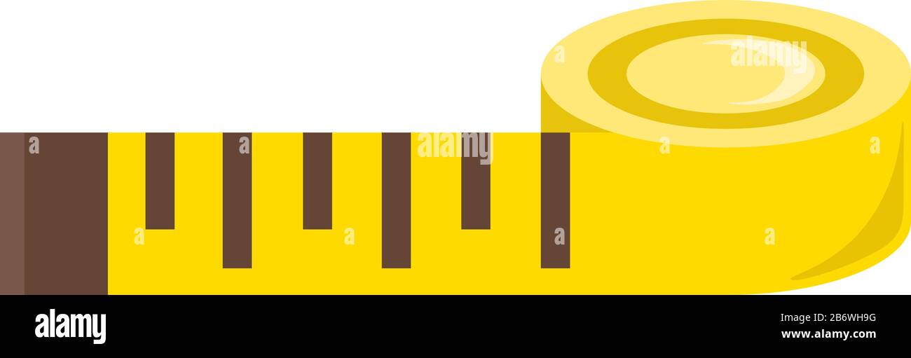 Yellow ruler, illustration, vector on white background Stock Vector ...