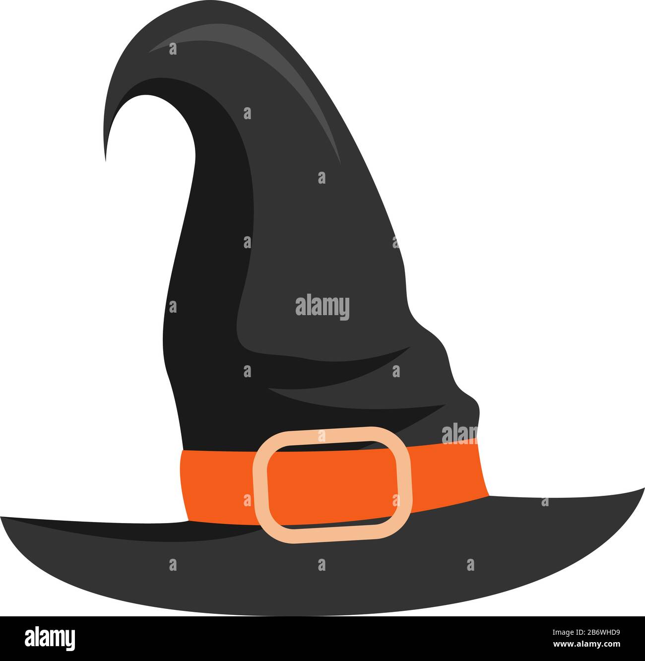 Witch hat, illustration, vector on white background Stock Vector Image ...