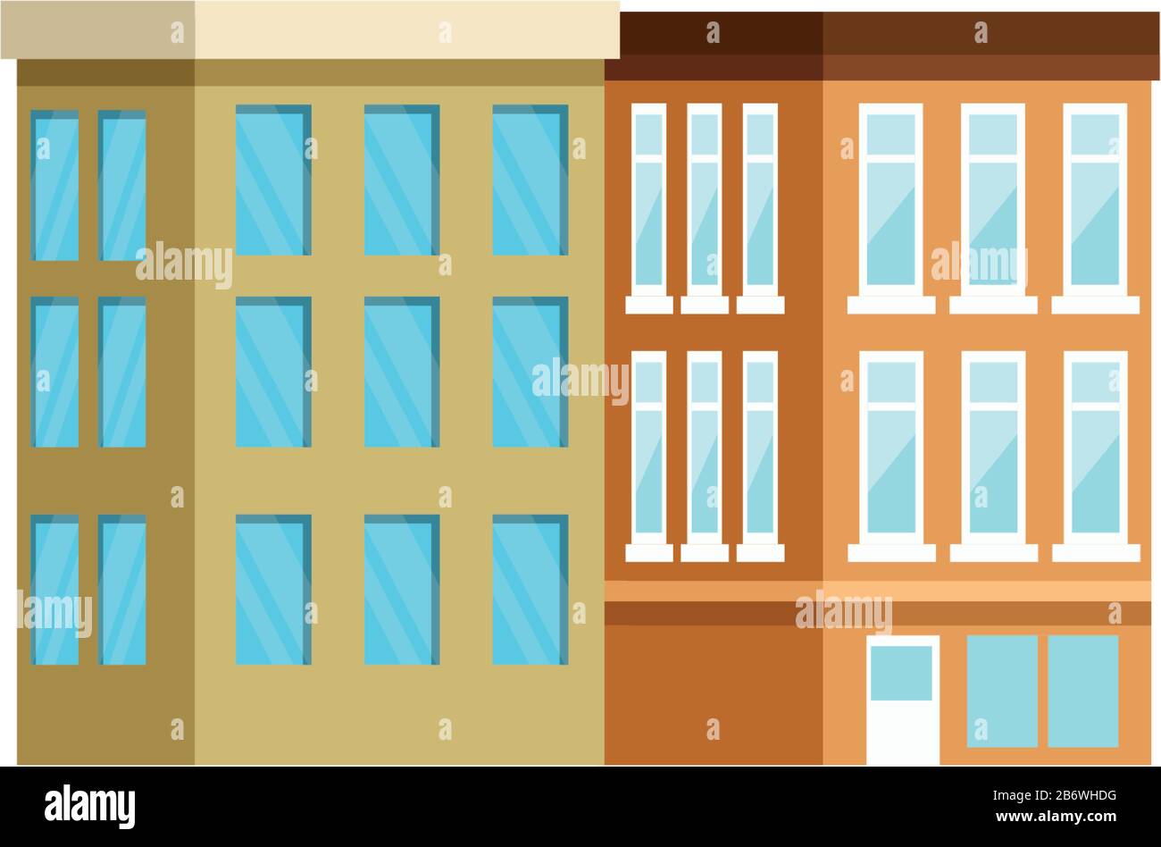 building with windows isolated icon Stock Vector Image & Art - Alamy