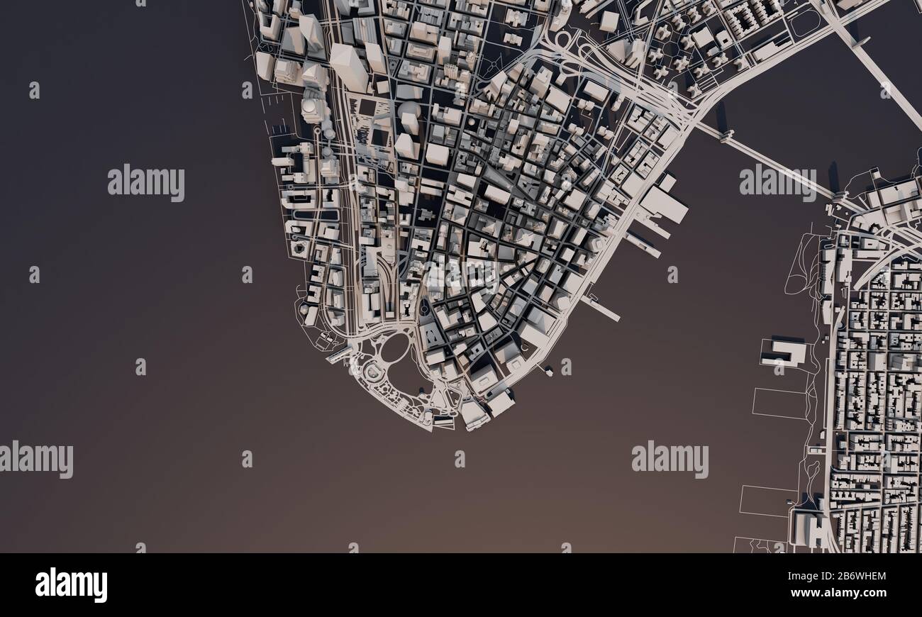New york map satellite view hi-res stock photography and images - Alamy