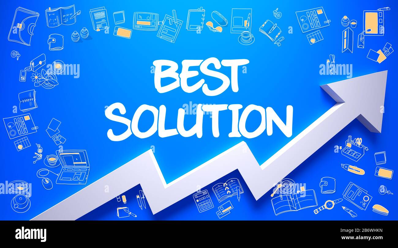 Best Solution - Enhancement Concept with Doodle Icons Around on the ...
