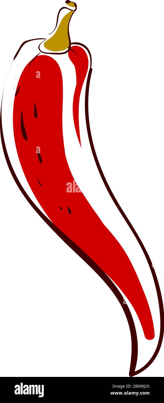 Red long chilli pepper Stock Vector Images - Alamy