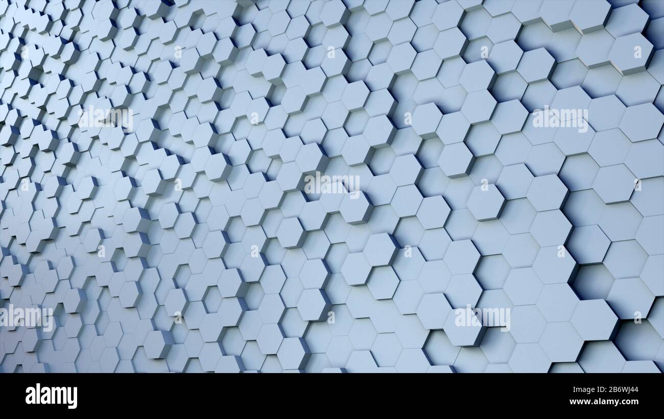 3d rendering of honeycomb background. Computer generated abstract ...
