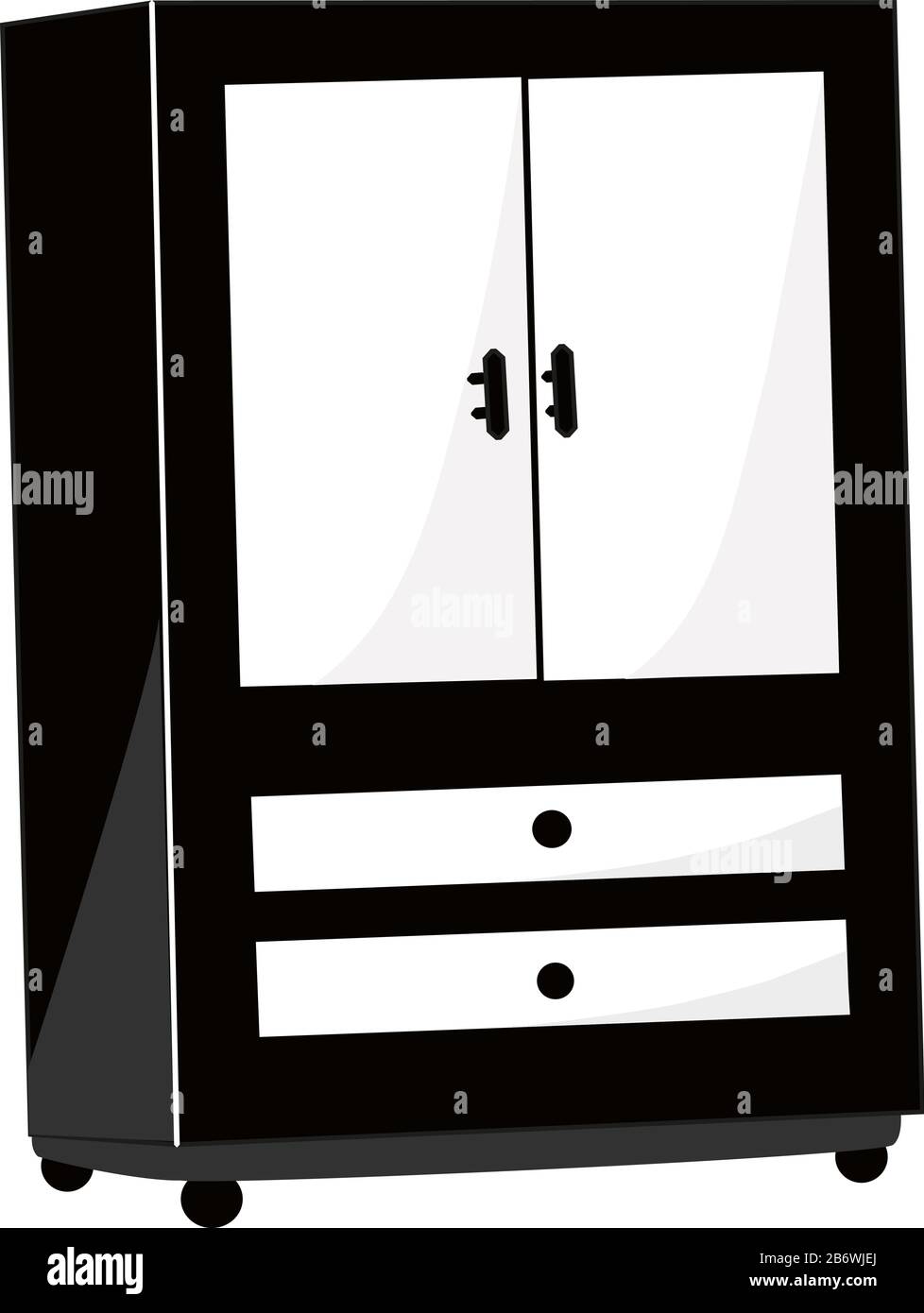 Black wardrobe Stock Vector Images - Alamy