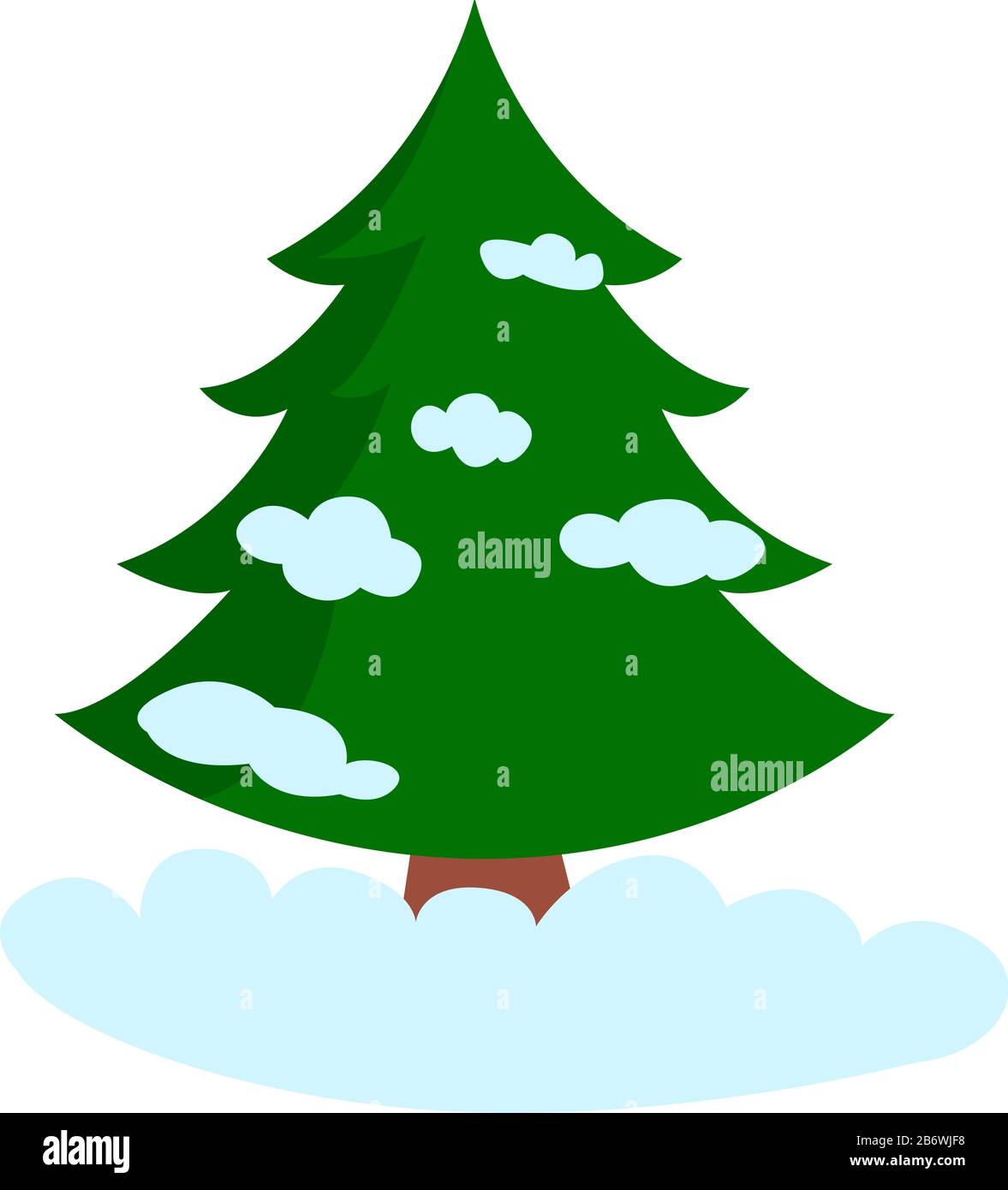 Winter snow on fir branch Stock Vector Images - Alamy
