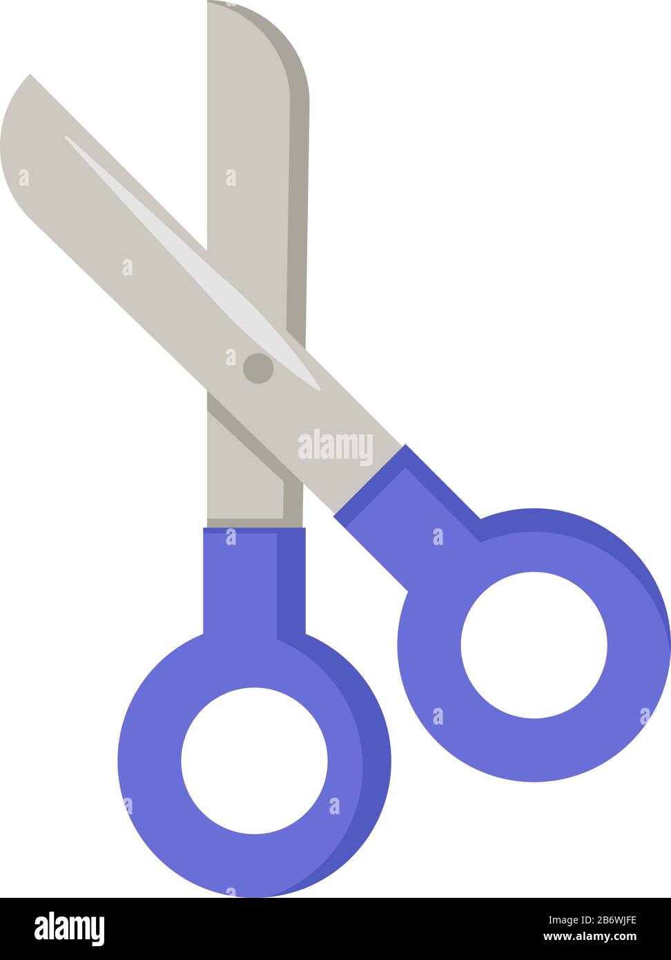 Purple scissors, illustration, vector on white background Stock Vector ...