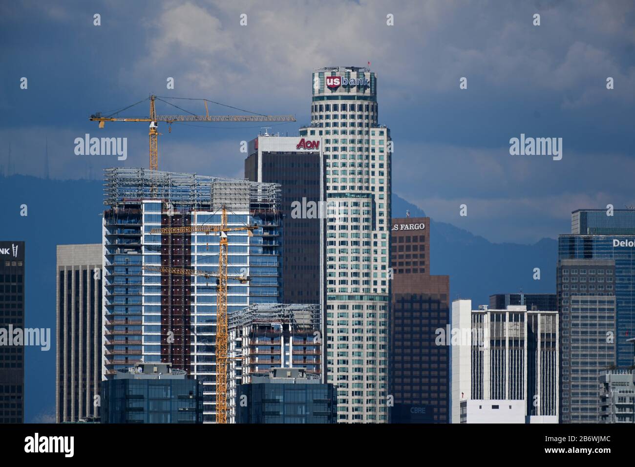 Detailed view of the U.S. Bank Tower in downtown Los Angeles, Wednesday ...