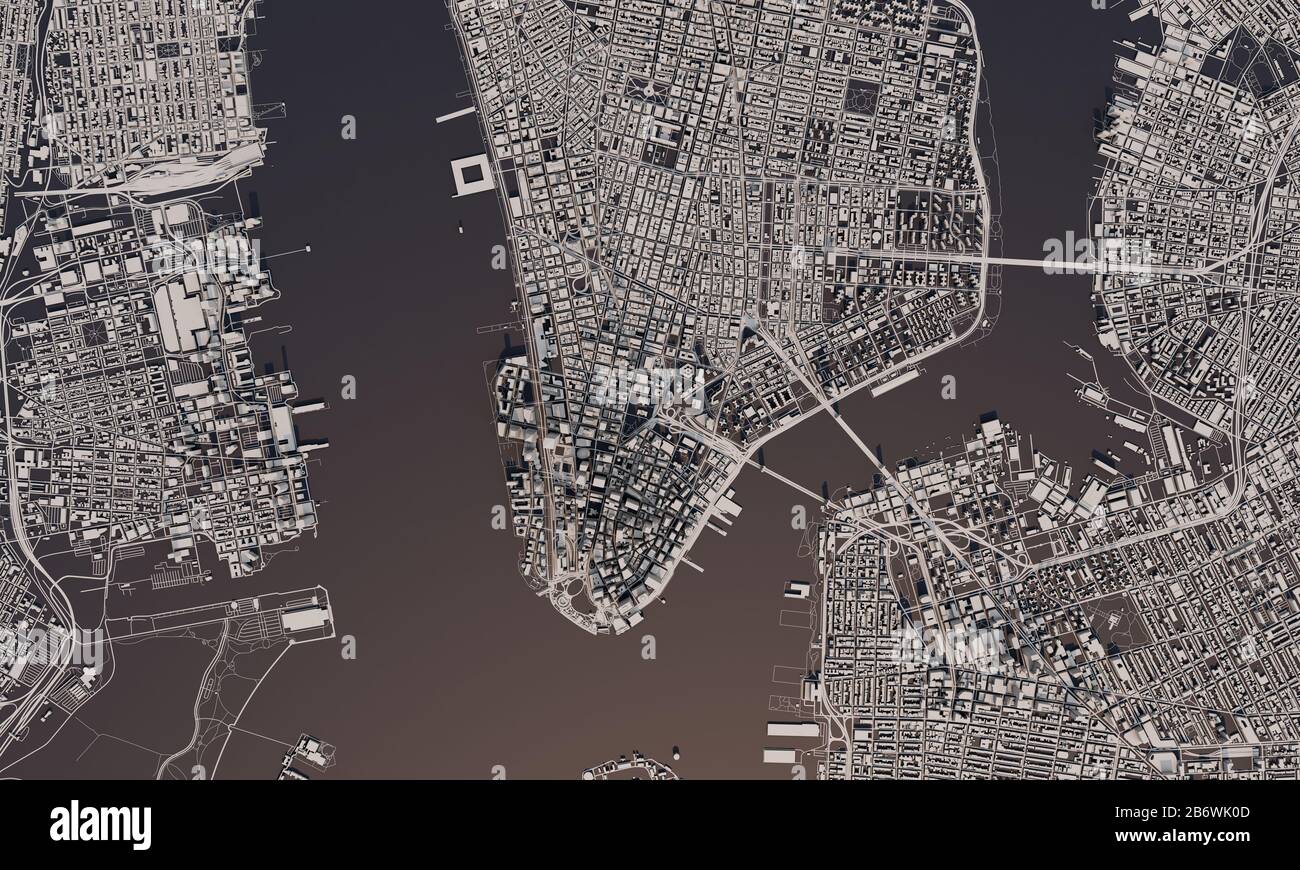 Nyc map digital hi-res stock photography and images - Alamy