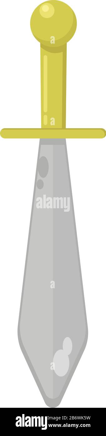 Small sword, illustration, vector on white background Stock Vector ...