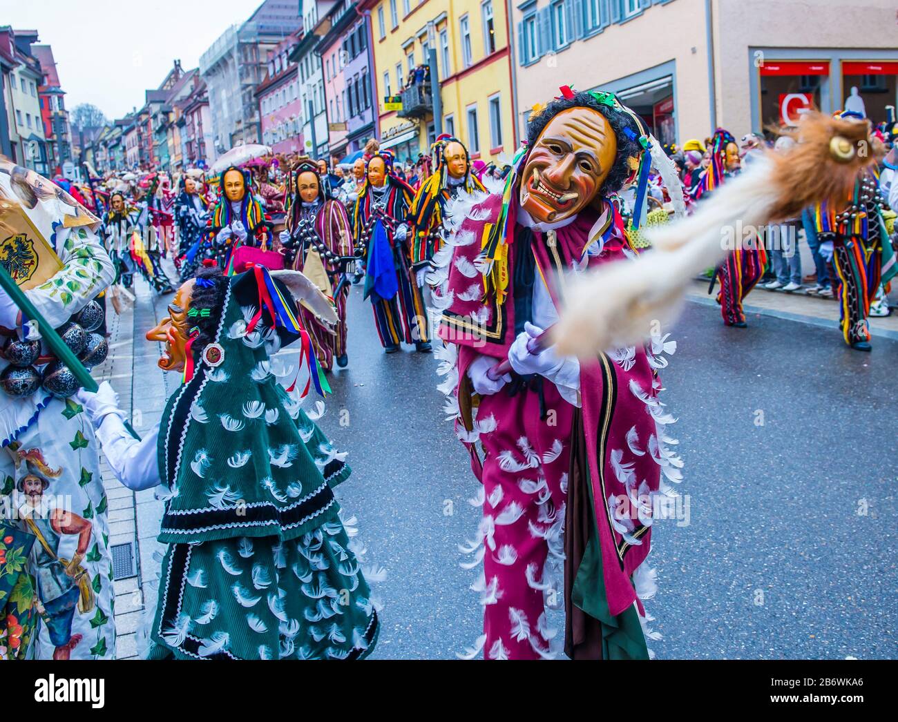 Participants in the Rottweil Carnival in Rottweil , Germany Stock Photo ...