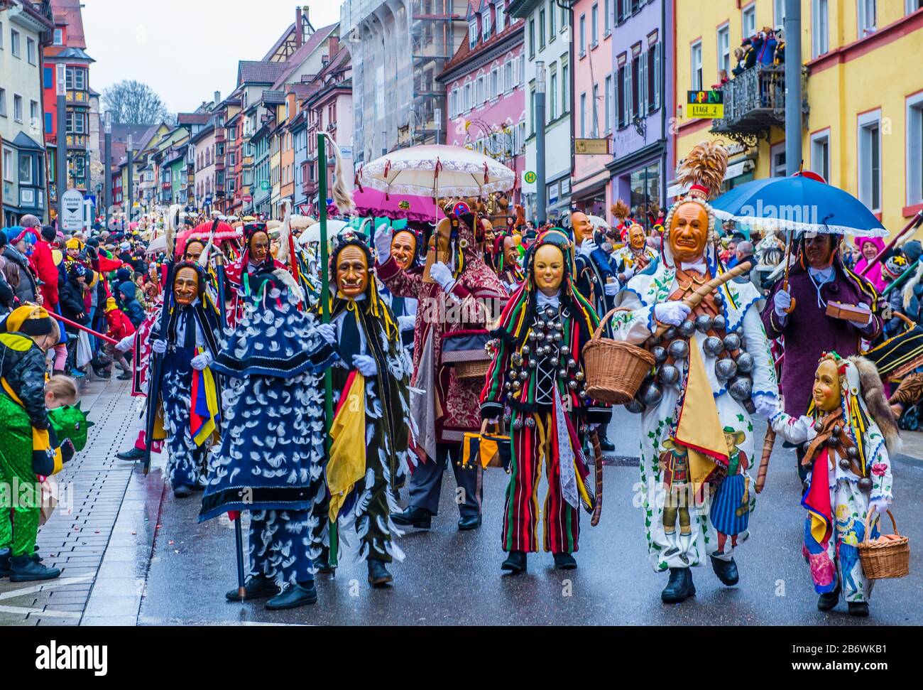 Participants in the Rottweil Carnival in Rottweil , Germany Stock Photo ...